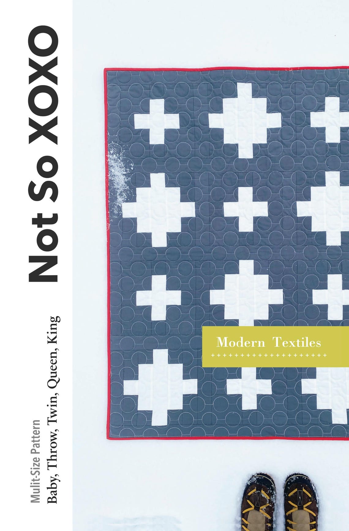 Not so XOXO PDF Quilt Pattern/ Plus Quilt Pattern/ Modern Quilt Pattern ...