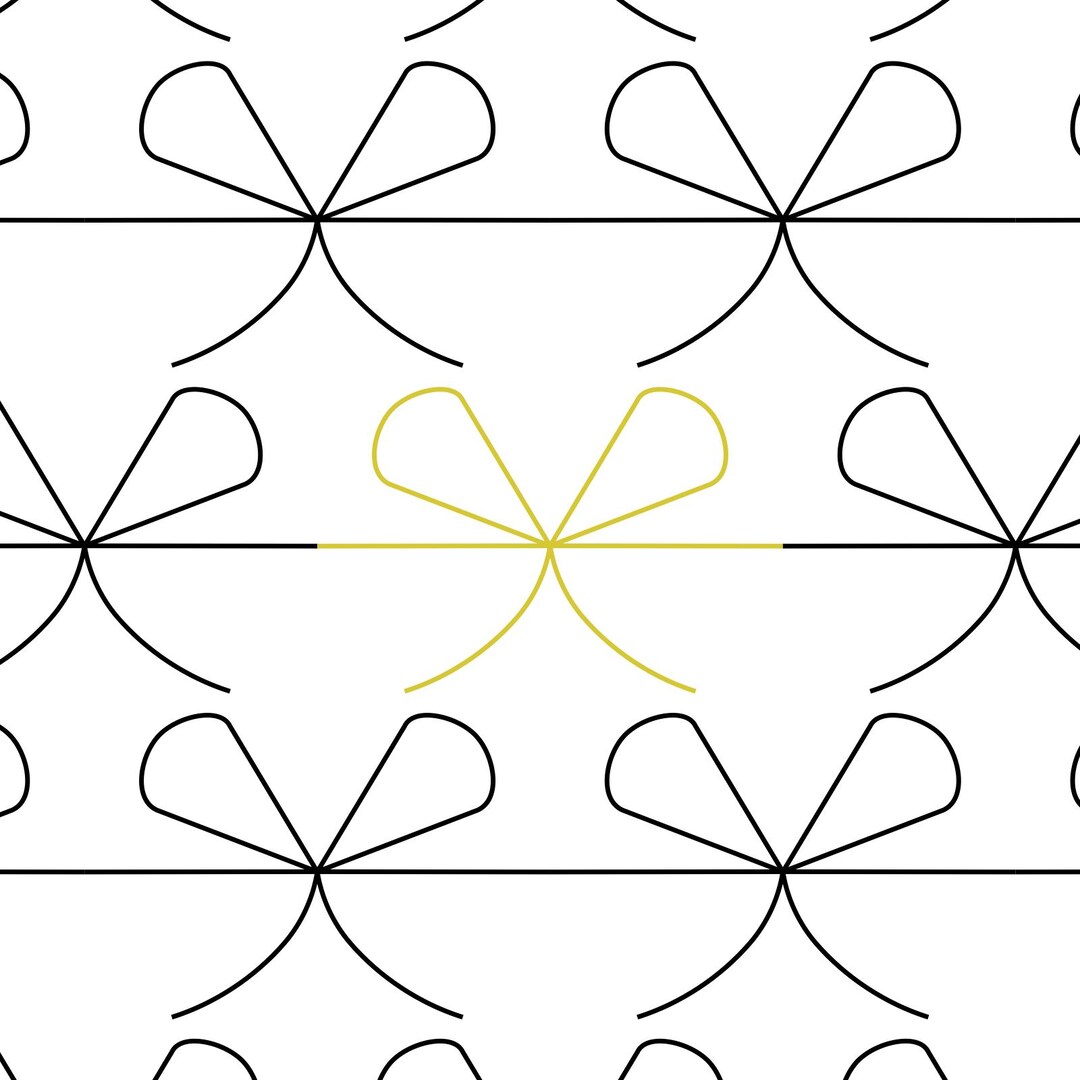 Tied With a Bow E2E Digital Quilting Pantograph, Longarm Quilting, .bqm ...