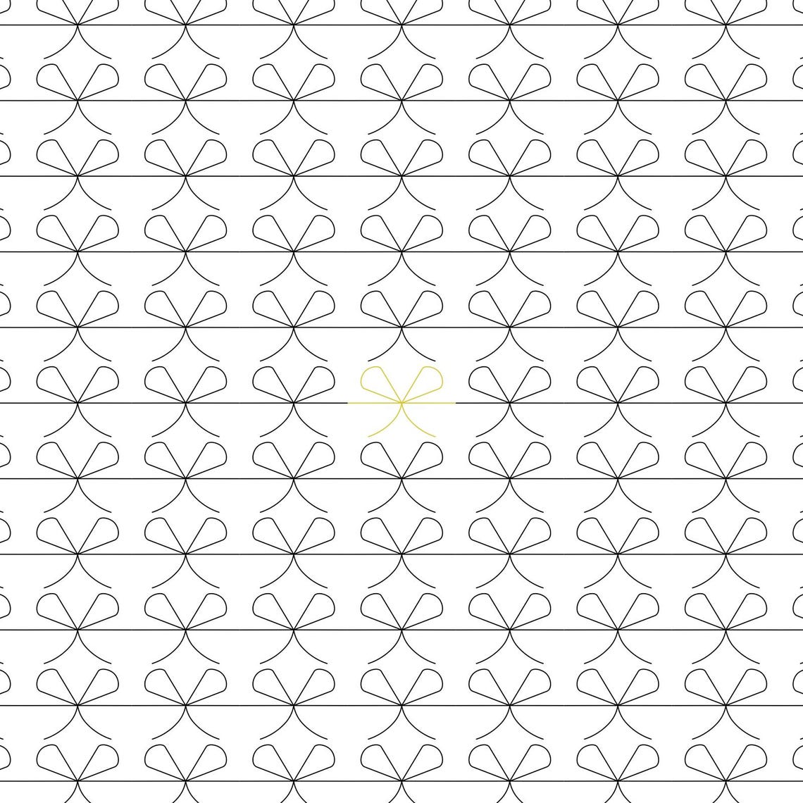 Tied With a Bow E2E Digital Quilting Pantograph, Longarm Quilting, .bqm ...