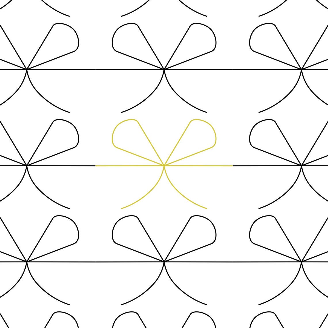 Tied With a Bow E2E Digital Quilting Pantograph, Longarm Quilting, .bqm ...