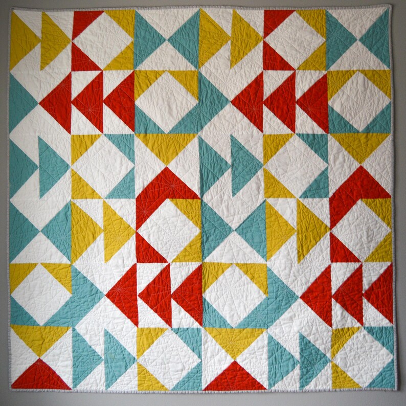 Primary PDF Quilt Pattern/ Flying Geese Quilt Pattern/ Modern Quilt ...