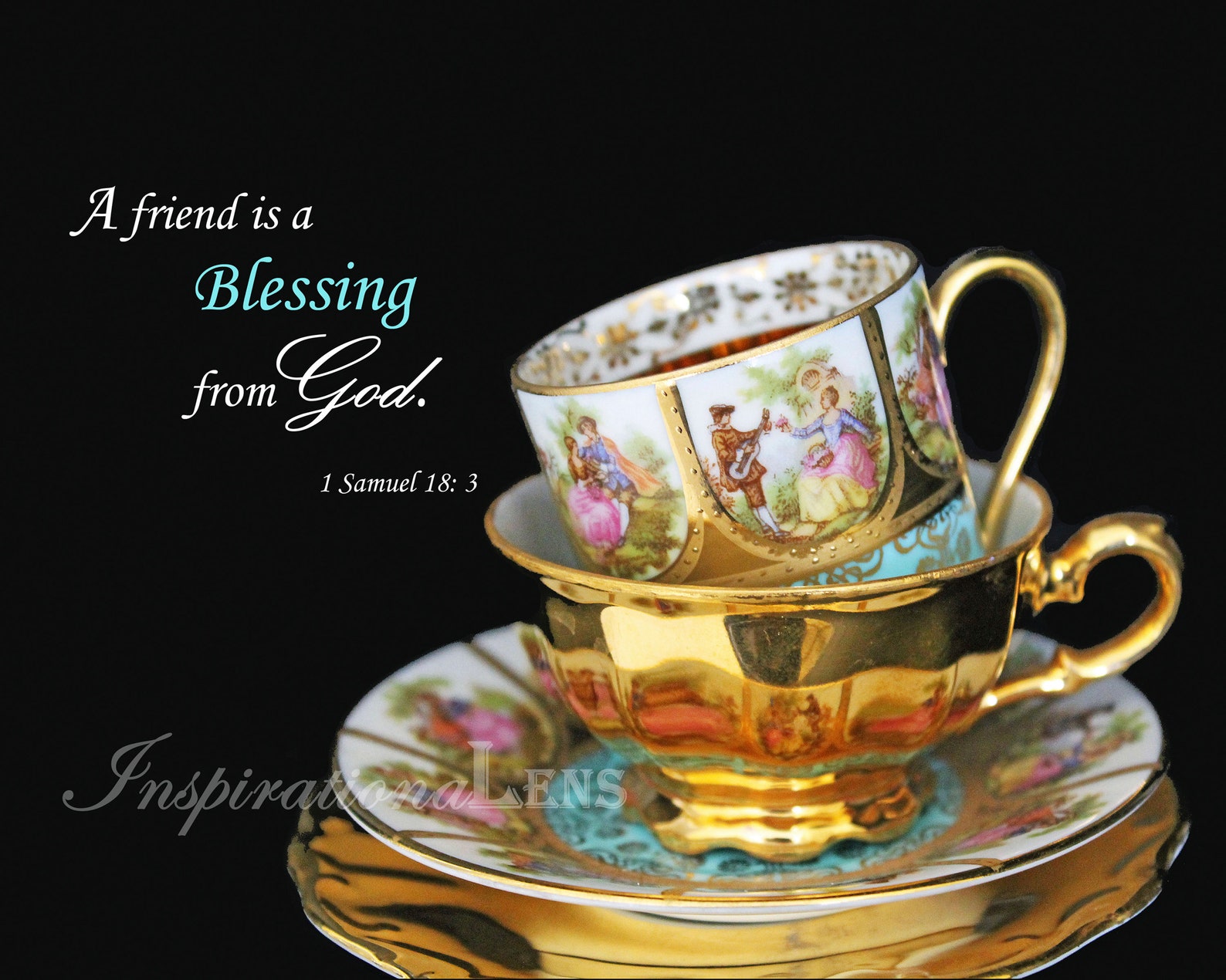 Scripture Wall Art Teacups, Friend Prints, Vintage Tea Cups, 1 Samuel ...