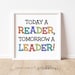 Reading Poster, Reader, Leadership Print, Classroom Decoration, School ...