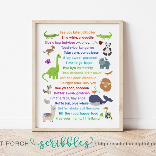 See You Later Alligator Print Goodbye Sign Later Alligator | Etsy