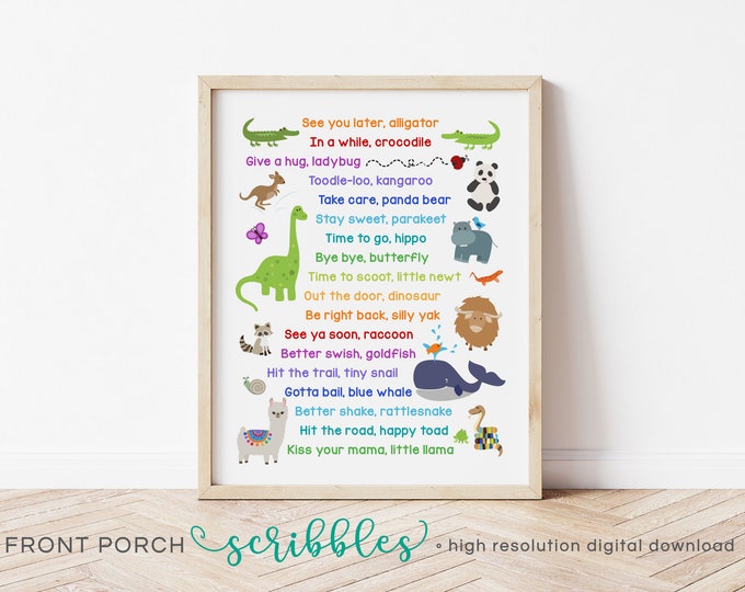 See You Later Alligator Print, Goodbye Sign, Later Alligator, Classroom ...