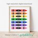 Colors Crayon Poster, Colorful Classroom Decor, Cute School Decor ...