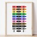 Colors Crayon Poster Colorful Classroom Decor Cute School | Etsy