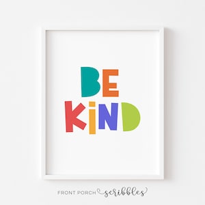 Be Kind Print Positive Classroom Art Cute School Decor | Etsy