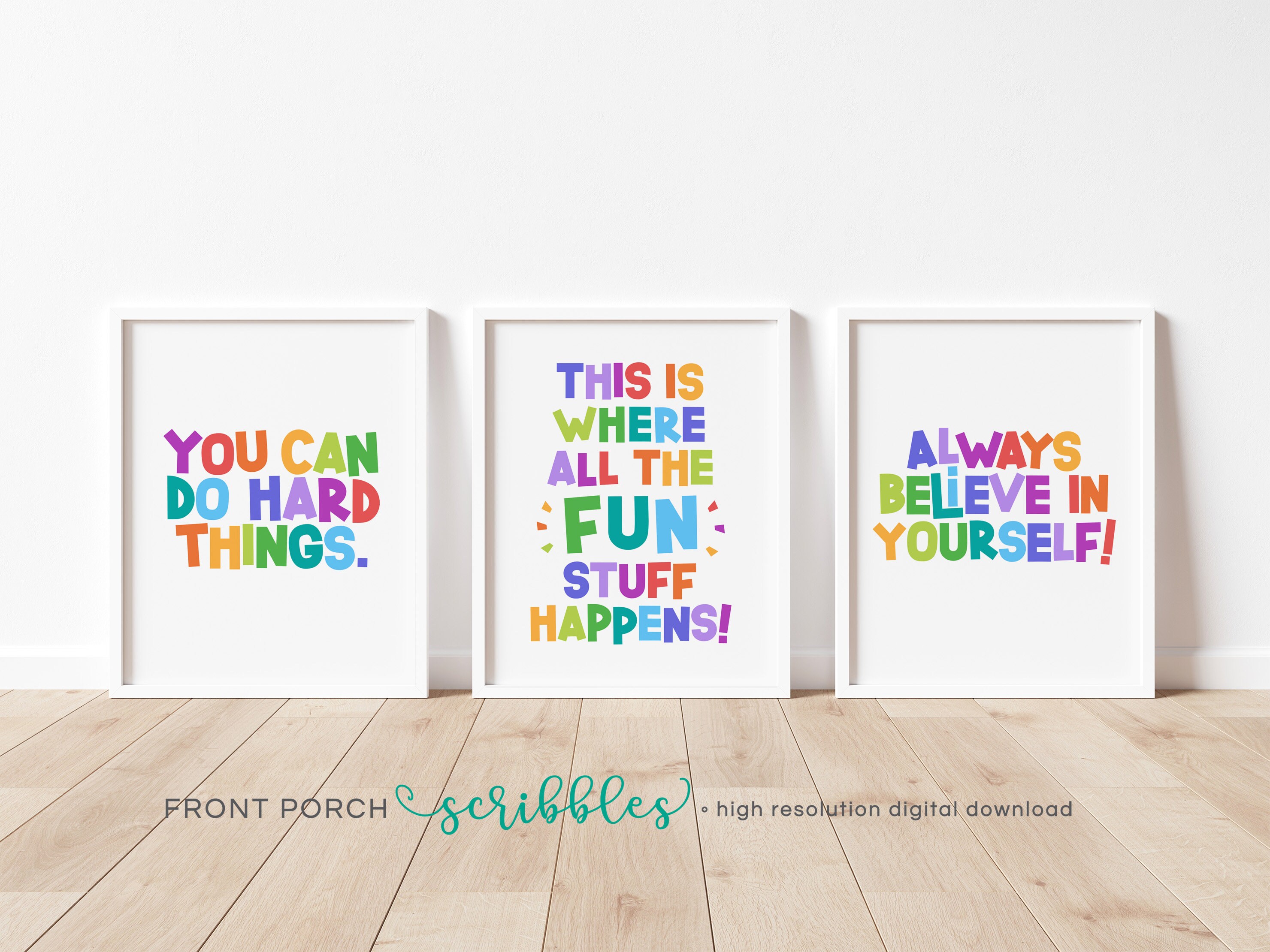 Positive Classroom/playroom Trio, You Can Do Hard Things, This is Where ...