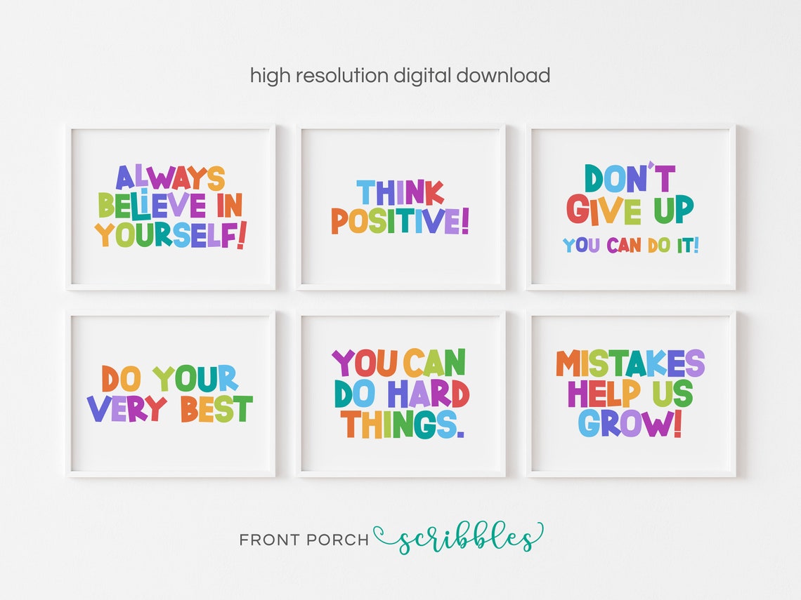 Growth Mindset Poster Pack Positive Classroom Art - Etsy