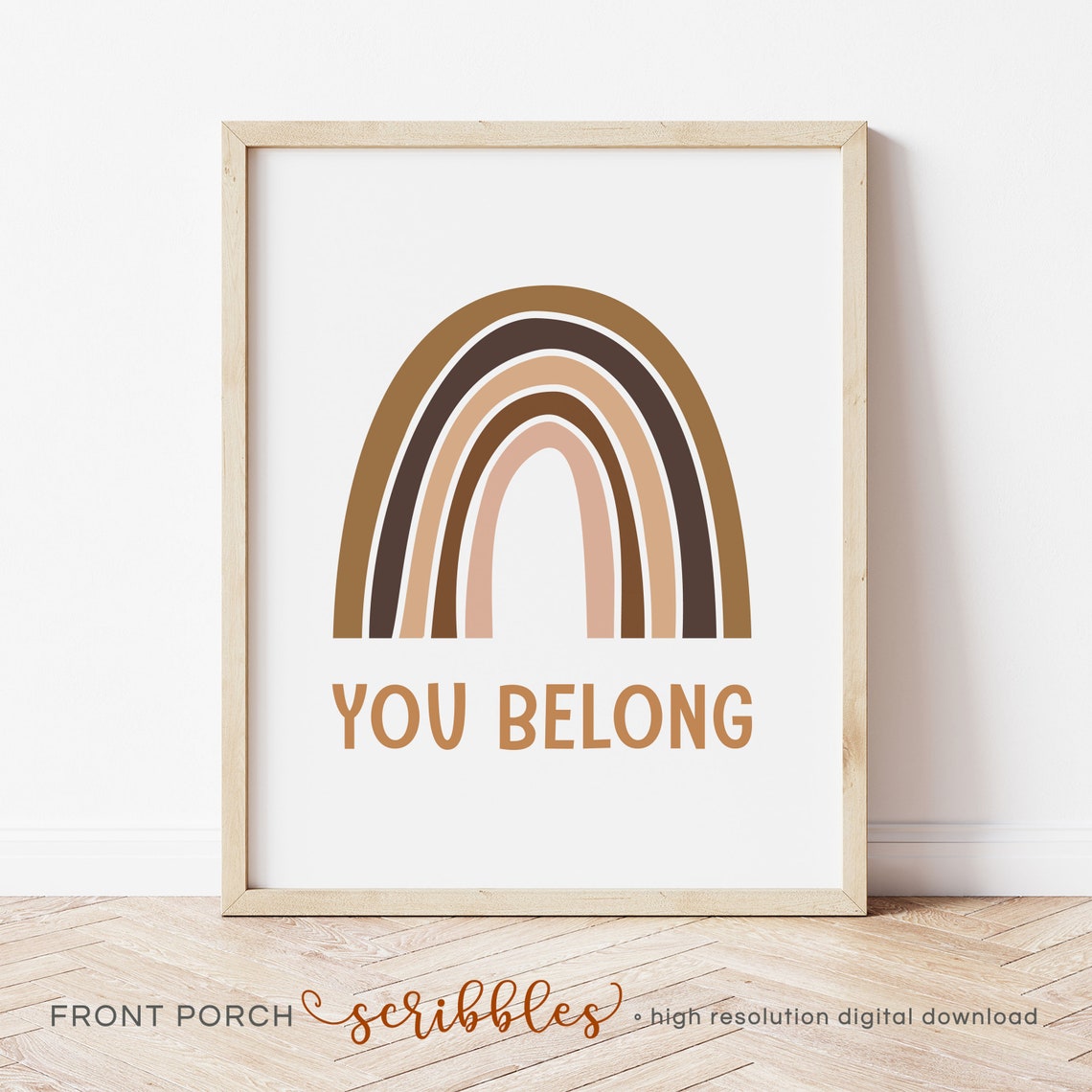 Diversity Rainbow Print You Belong Positive Classroom Decor | Etsy