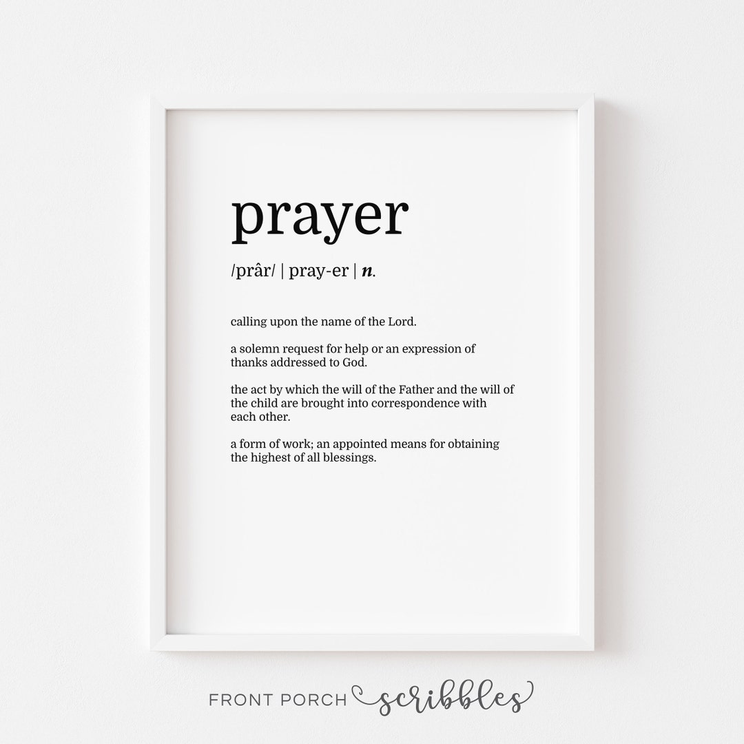 Prayer Printable, Definition of Prayer LDS Art, Pray, Prayer Poster ...