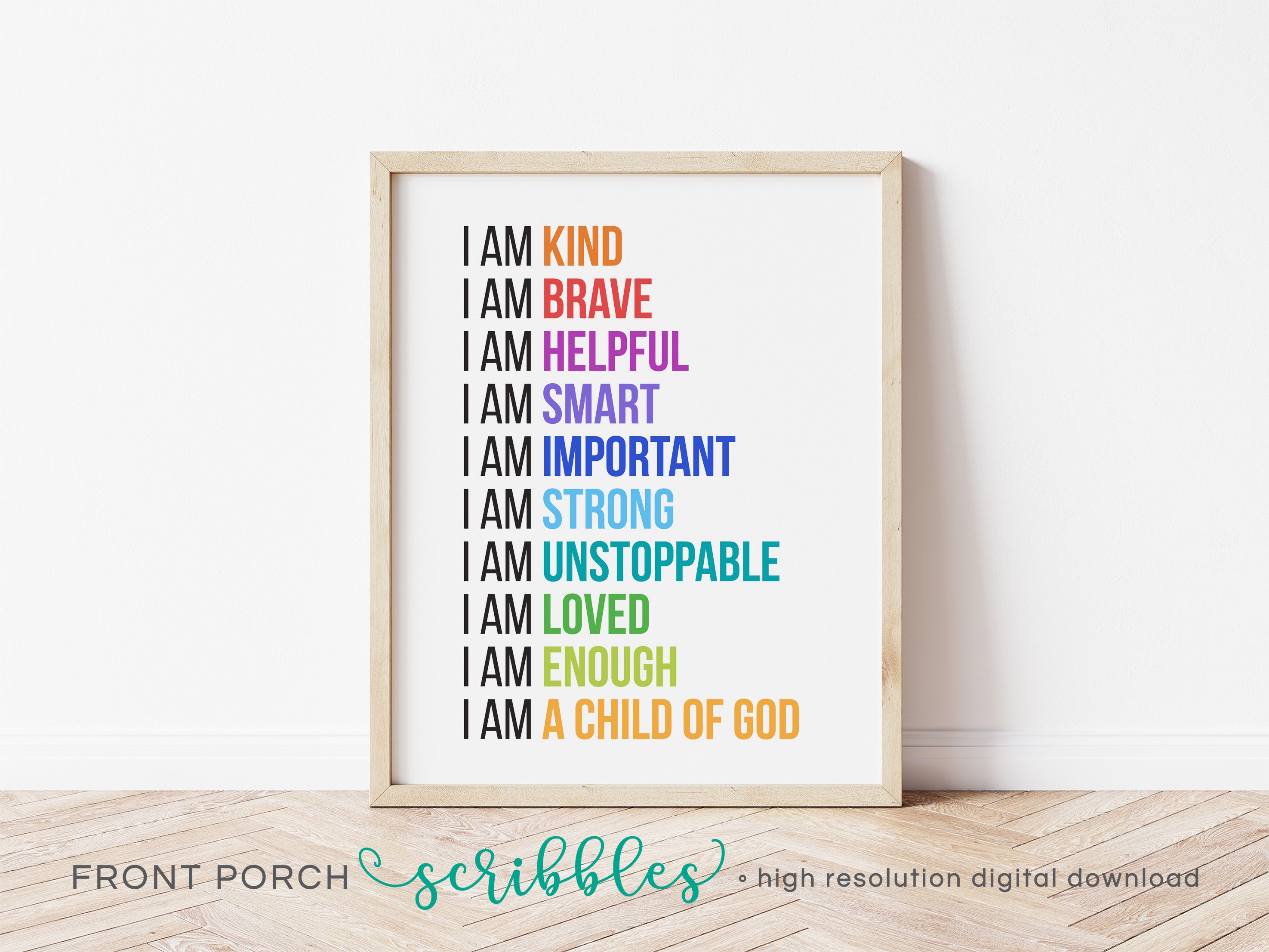 I Am a Child of God, Positive Affirmations for Kids, Homeschooling Art ...