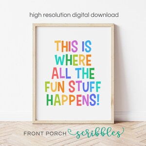 This is Where All the Fun Stuff Happens, Positive Classroom Art, Growth ...