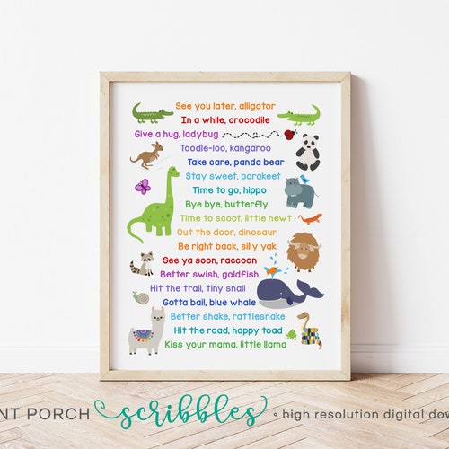 Goodbye Sign See You Later Alligator After While Crocodile - Etsy