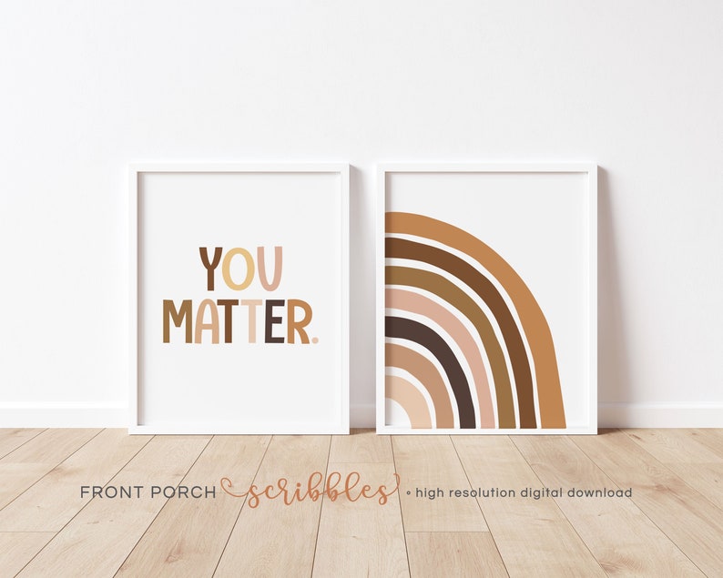 You Matter Diversity Rainbow Print Skin Tone Rainbow - Etsy