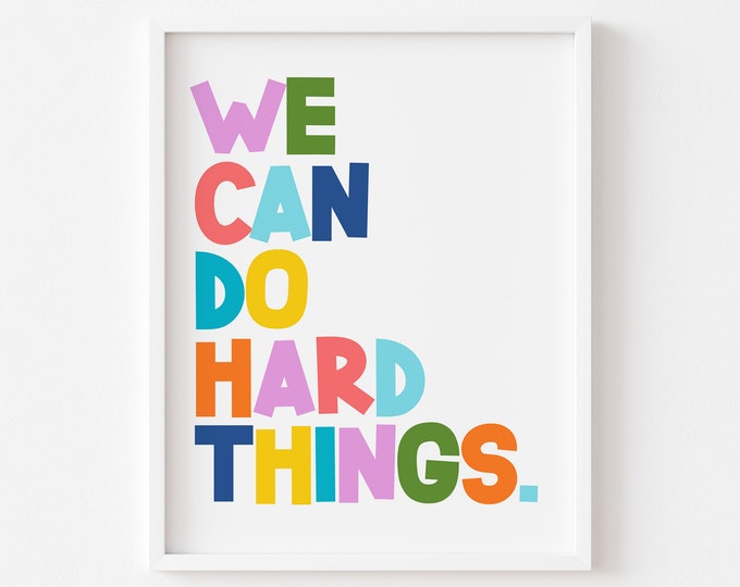 We Can Do Hard Things Growth Mindset Classroom Decor - Etsy