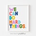 We Can Do Hard Things Growth Mindset Classroom Decor | Etsy
