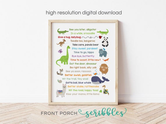 See You Later Alligator Print Goodbye Sign Later Alligator - Etsy