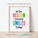 Be the Reason Someone Smiles Today, Classroom Art, Motivational Poster ...