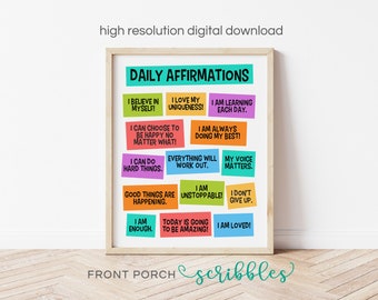 Always Believe in Yourself Positive Classroom Art Growth - Etsy