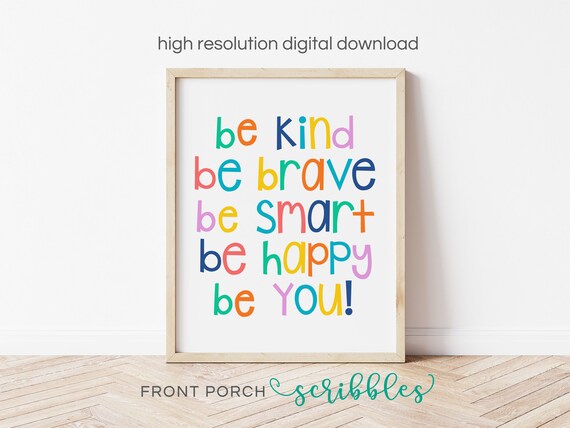Kindness Poster Positive Affirmations for Kids Classroom - Etsy