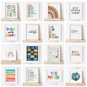 Growth Mindset Trio, Positive Classroom Art, Homeschool, Class Poster ...