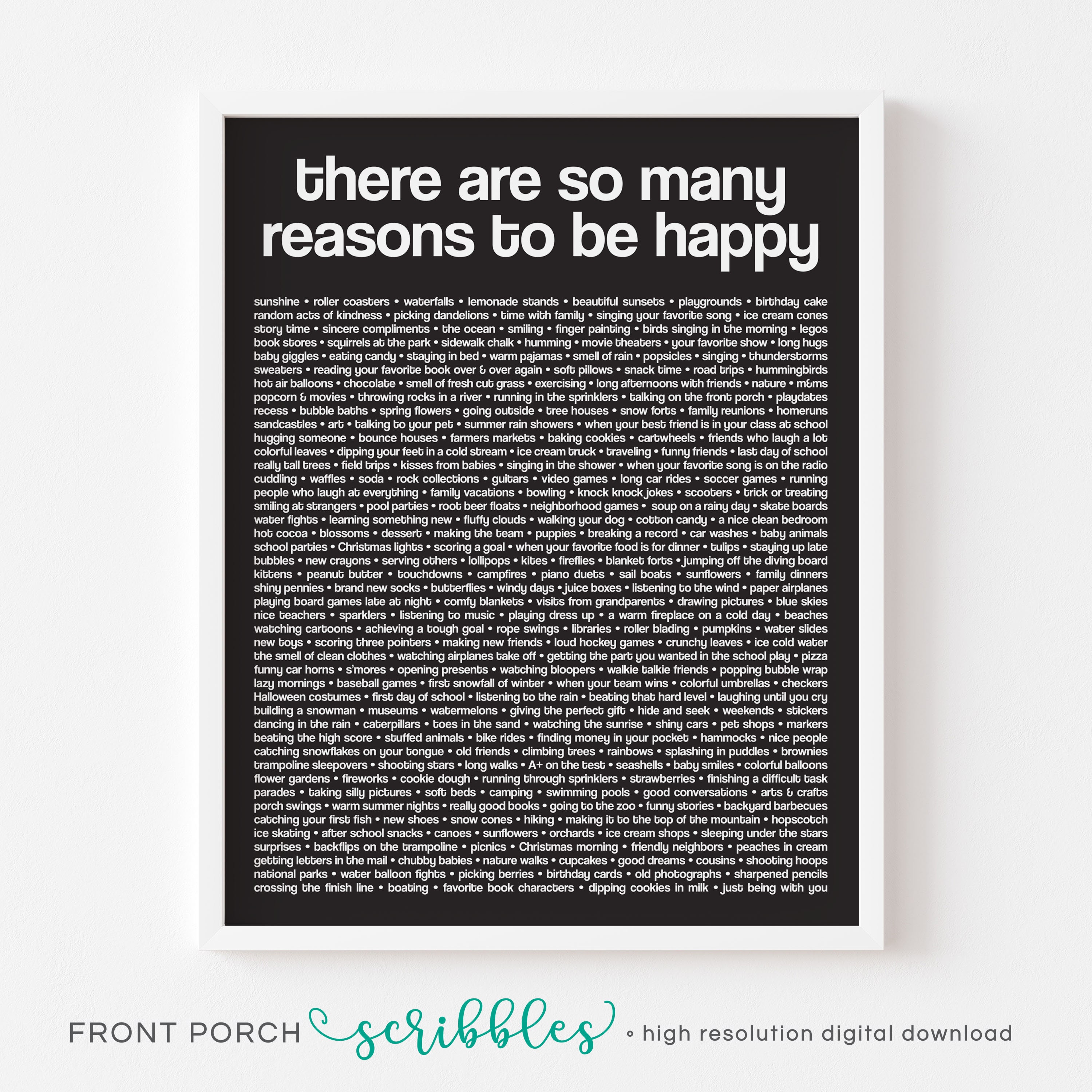 There Are so Many Reasons to Be Happy Happy Sign | Etsy