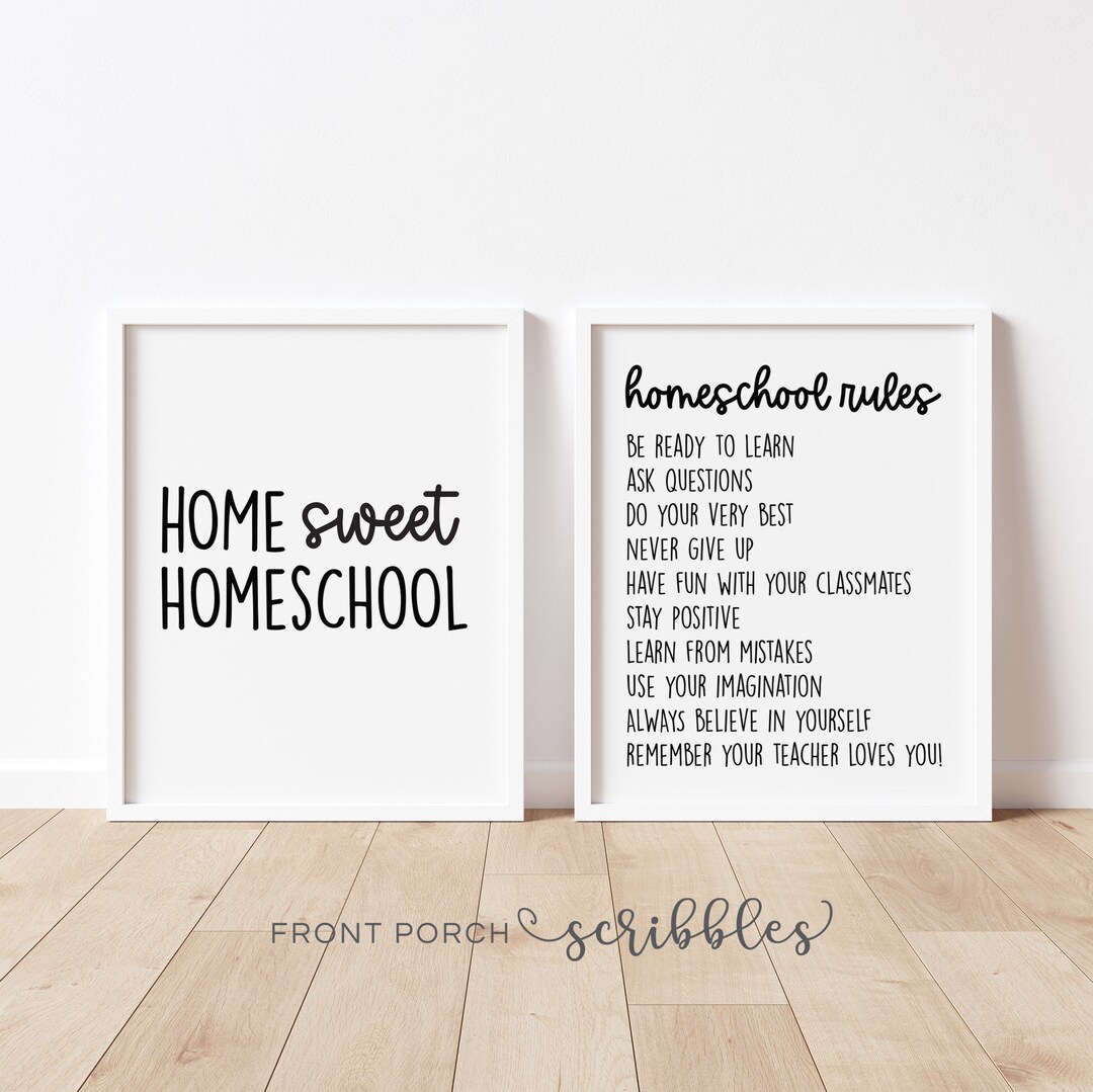 Home Sweet Homeschool Duo, Homeschool Rules, Positive Classroom ...