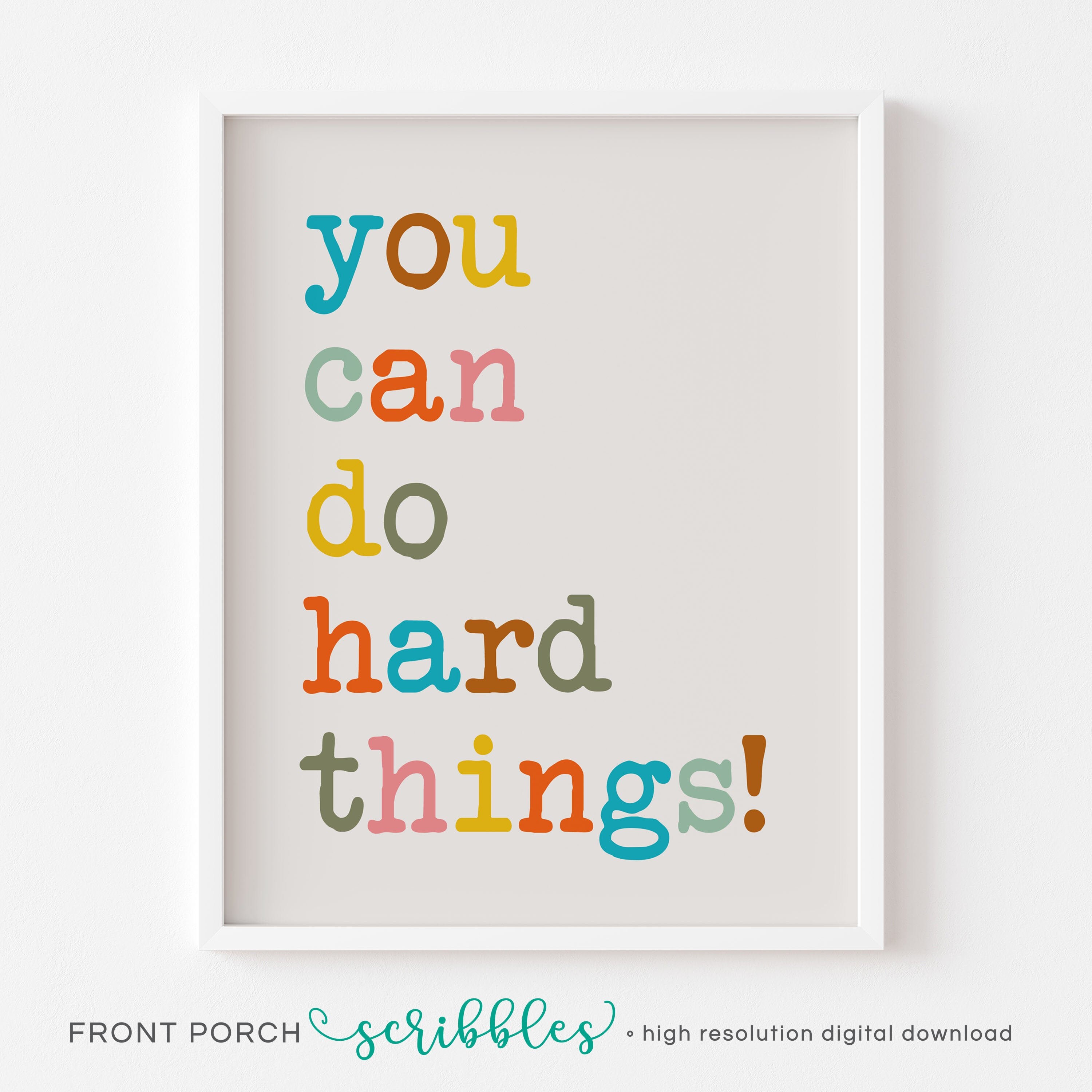 You Can Do Hard Things Printable Growth Mindset Classroom - Etsy
