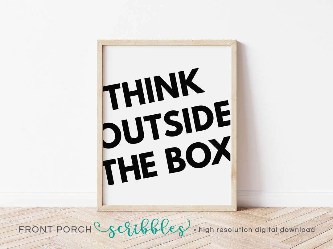 Think Outside the Box, Positive Classroom Decor, Positive Classroom Art ...
