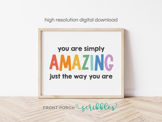 You Are Simply Amazing Cursive & Print Options classroom - Etsy