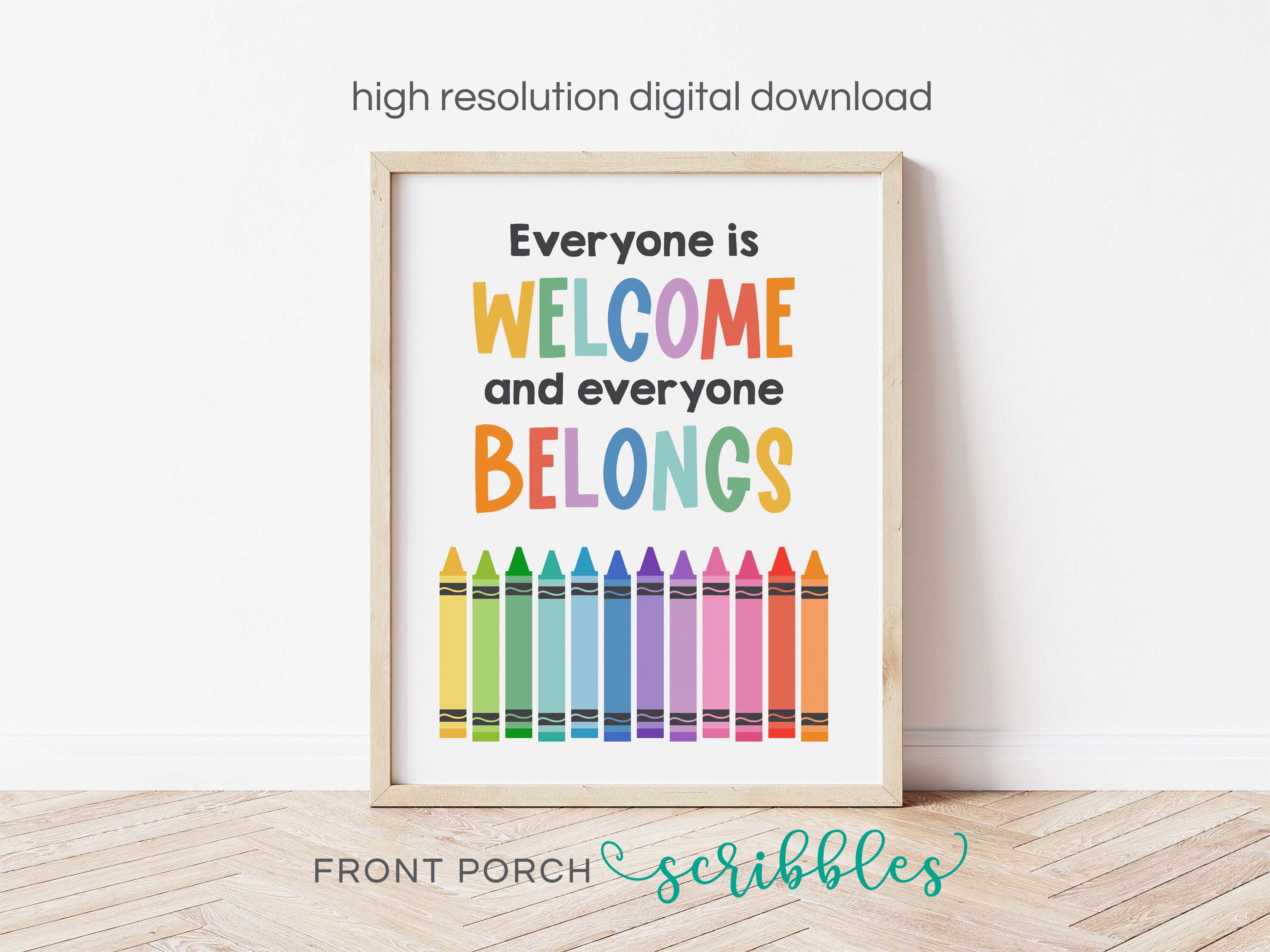Everyone is Welcome Everyone Belongs Inclusive Classroom - Etsy