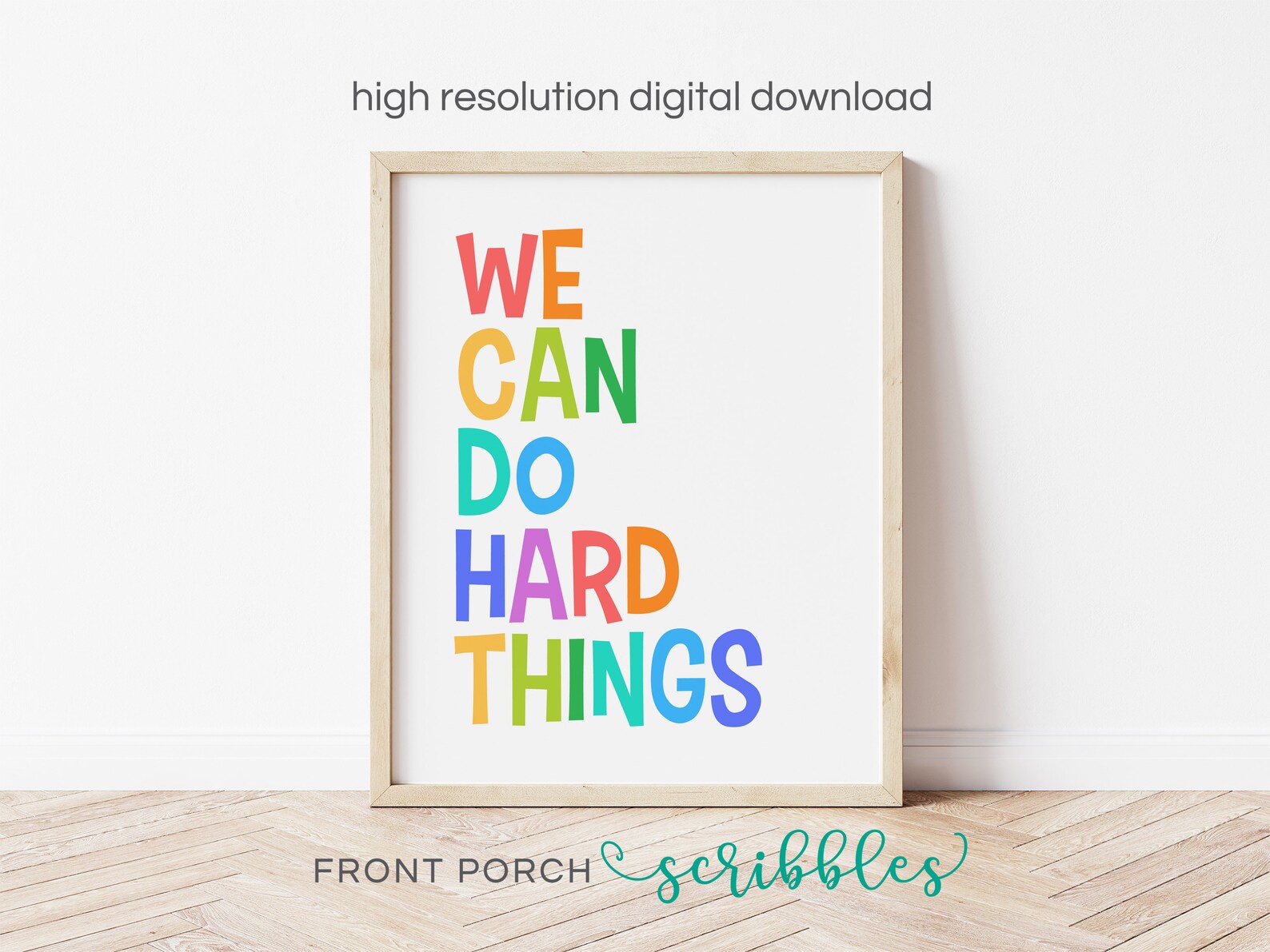 We Can Do Hard Things Positive Classroom Art Growth Mindset - Etsy