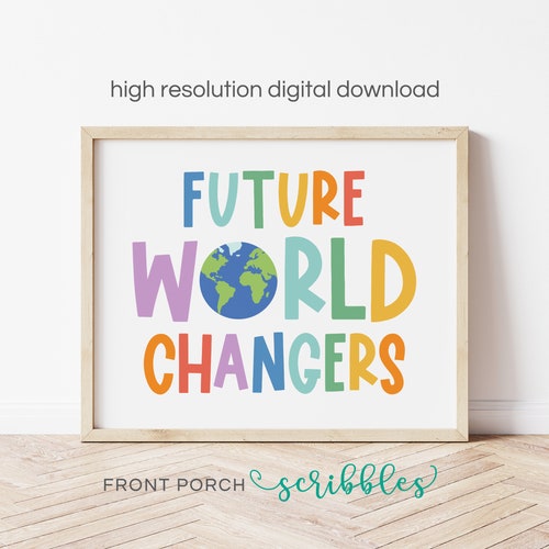 Future World Changers Fun Classroom Art Positive Growth - Etsy