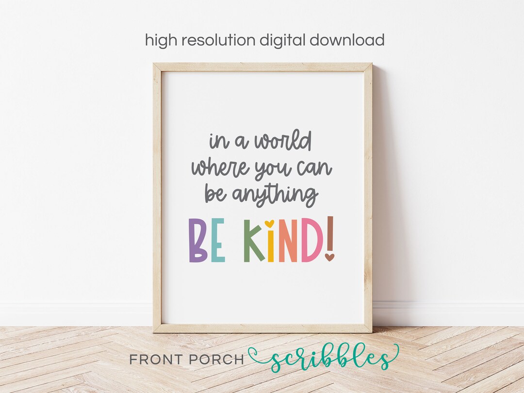 Be Kind, Kindness Matters, Positive Classroom Art, Elementary School ...