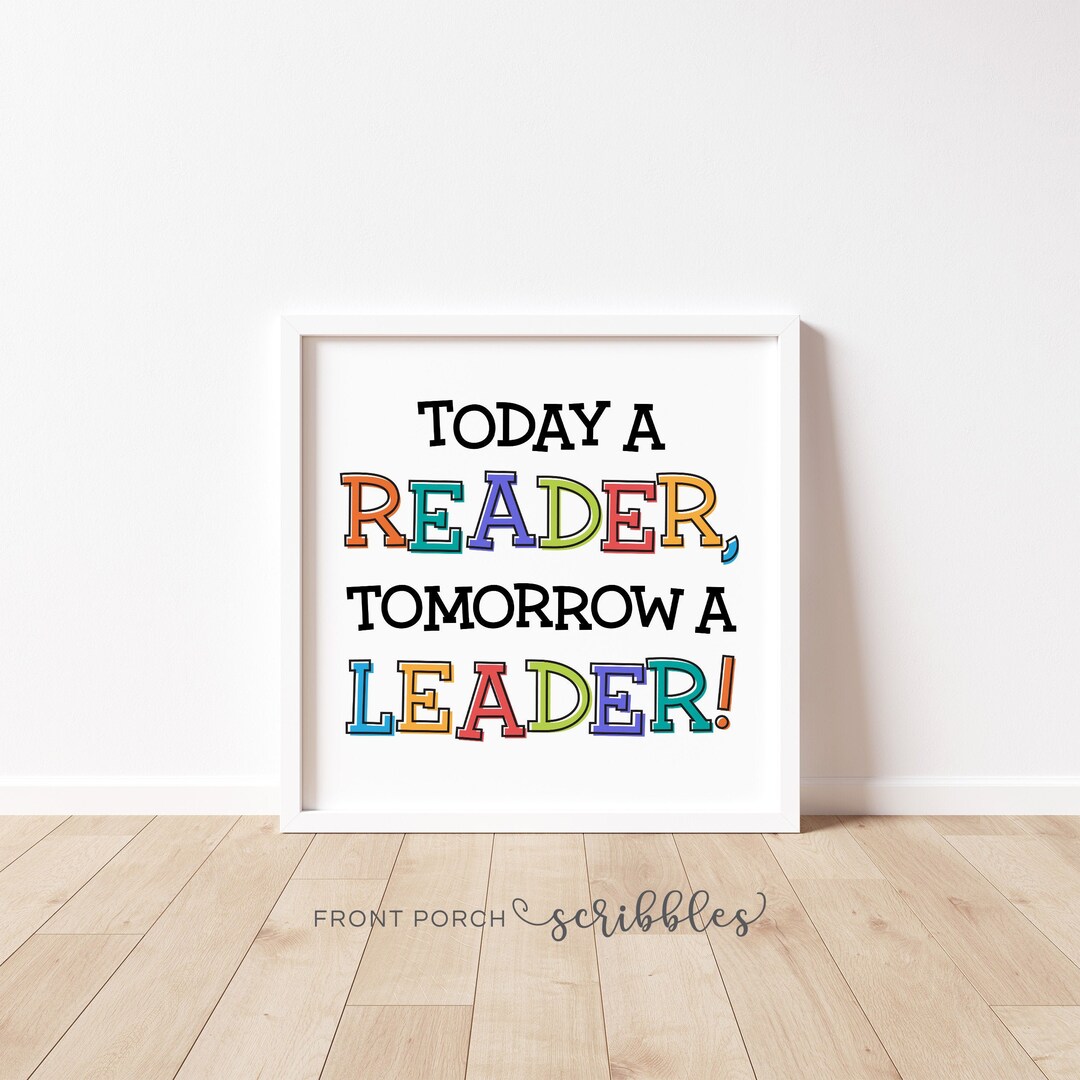 Reading Poster, Reader, Leadership Print, Classroom Decoration, School ...