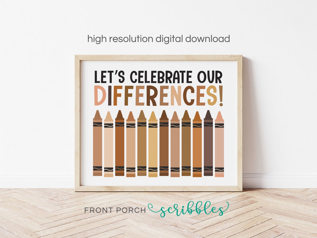 Let's Celebrate Our Differences, Equality Print, Diversity Poster ...