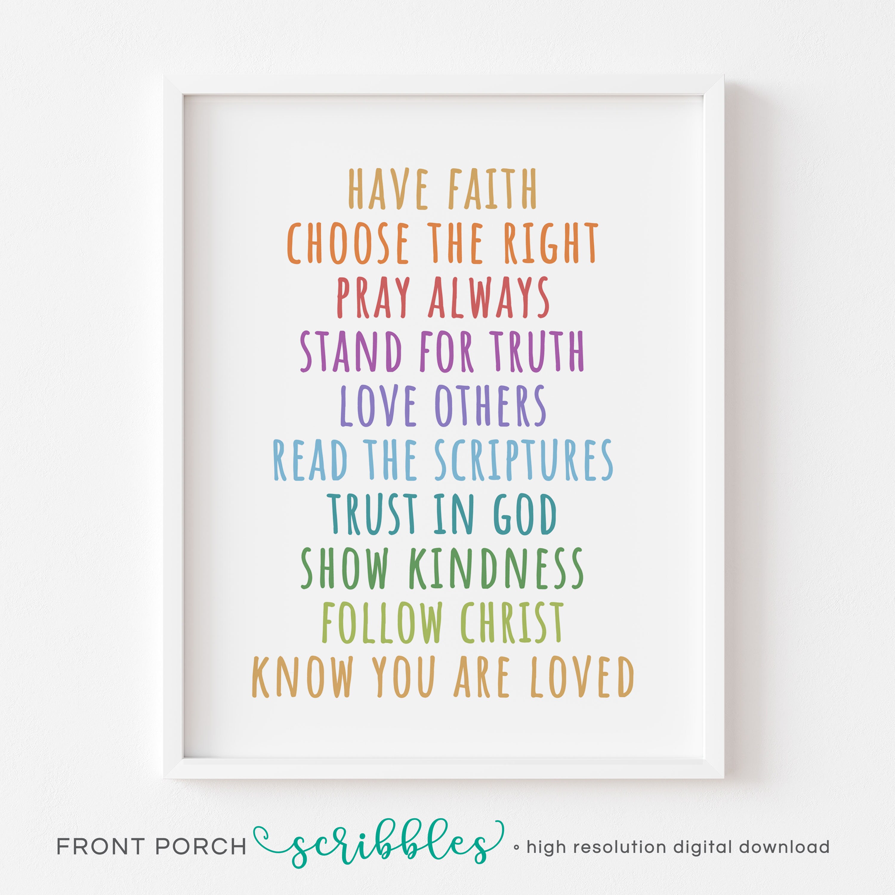 Have Faith and Know You Are Loved Inspiration for Kids Kids - Etsy
