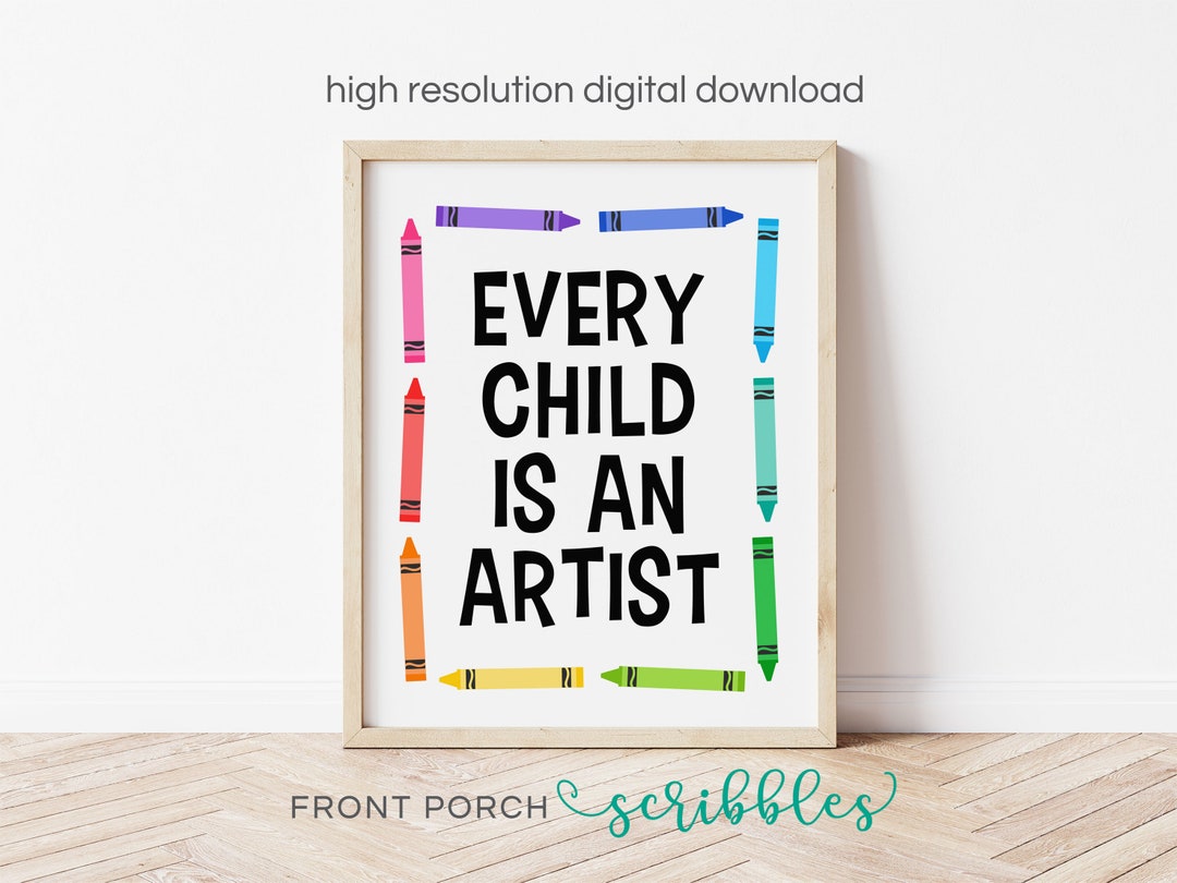 Every Child is an Artist, Positive Classroom Art, Growth Mindset ...