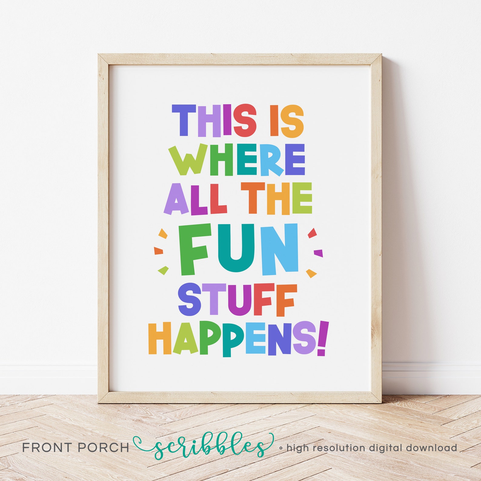 This is Where the Fun Stuff Happens Poster Playroom Decor | Etsy