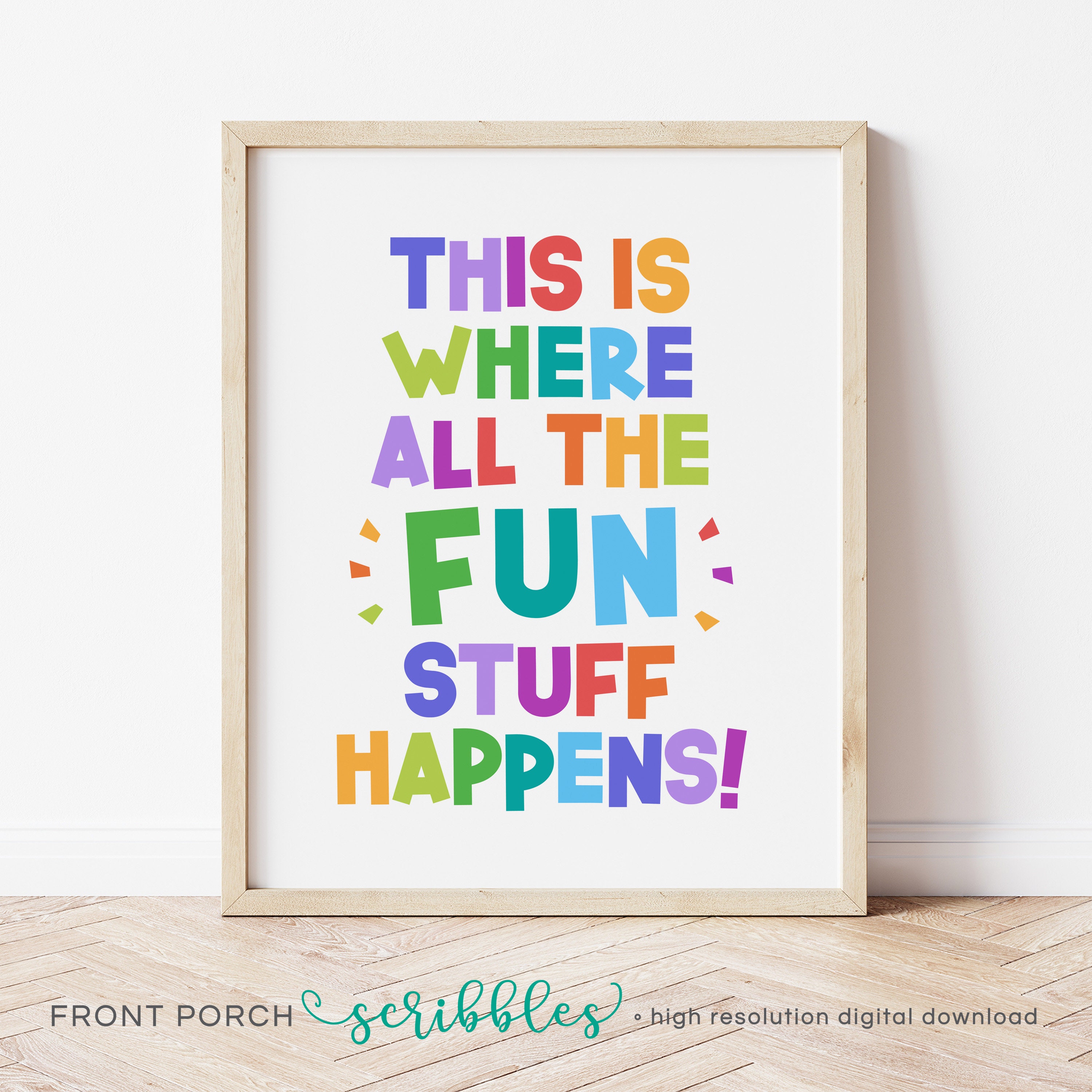 This is Where the Fun Stuff Happens Poster Playroom Decor - Etsy