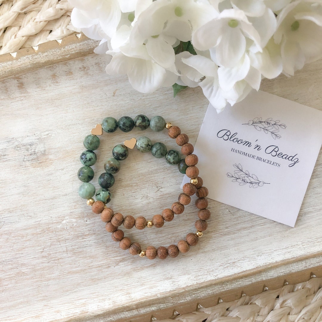 African Turquoise Gemstone Diffuser Bracelet, Essential Oil ...