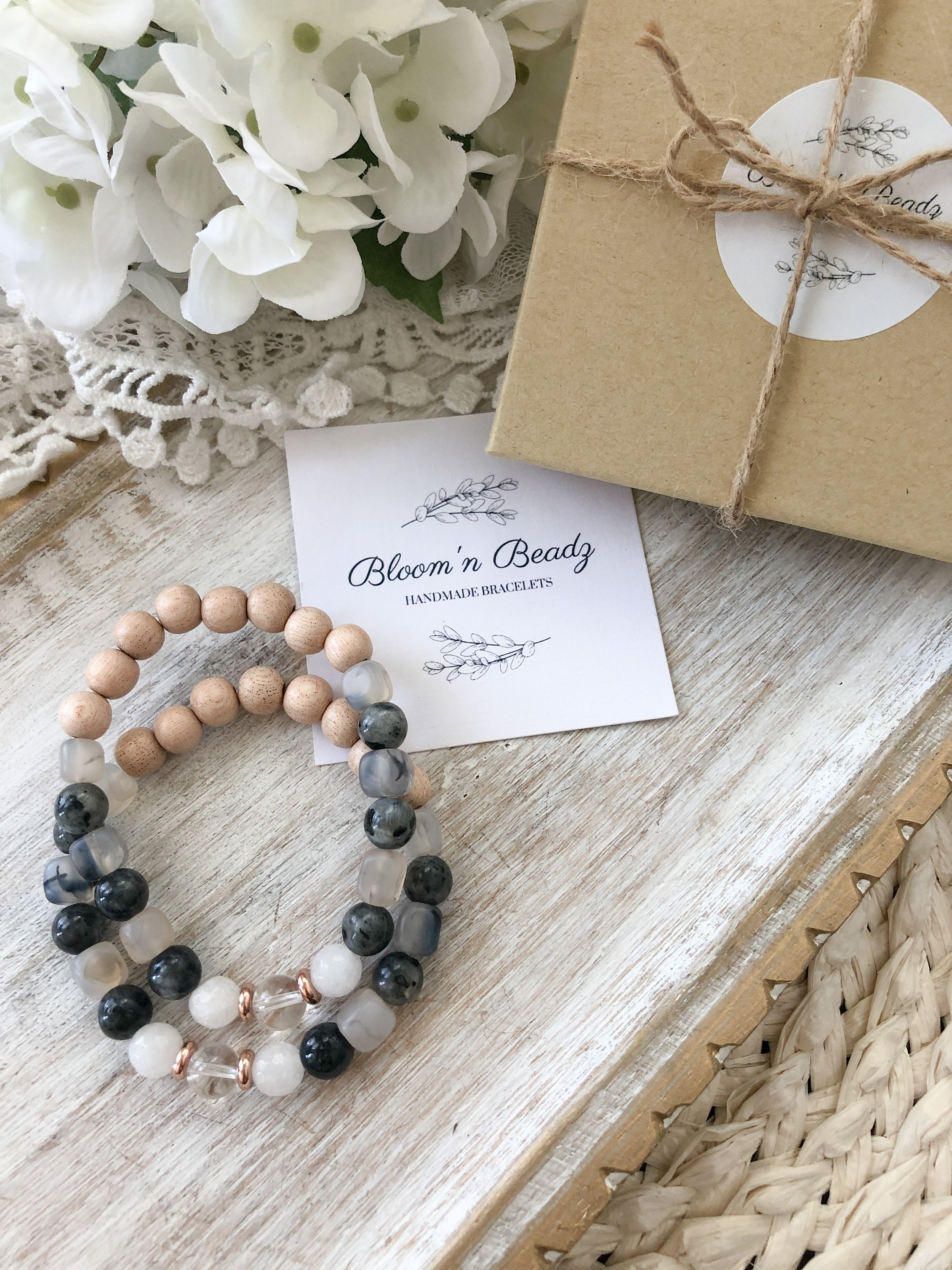 Black and Gray Dragon Vein Diffuser Bracelet Essential Oil - Etsy