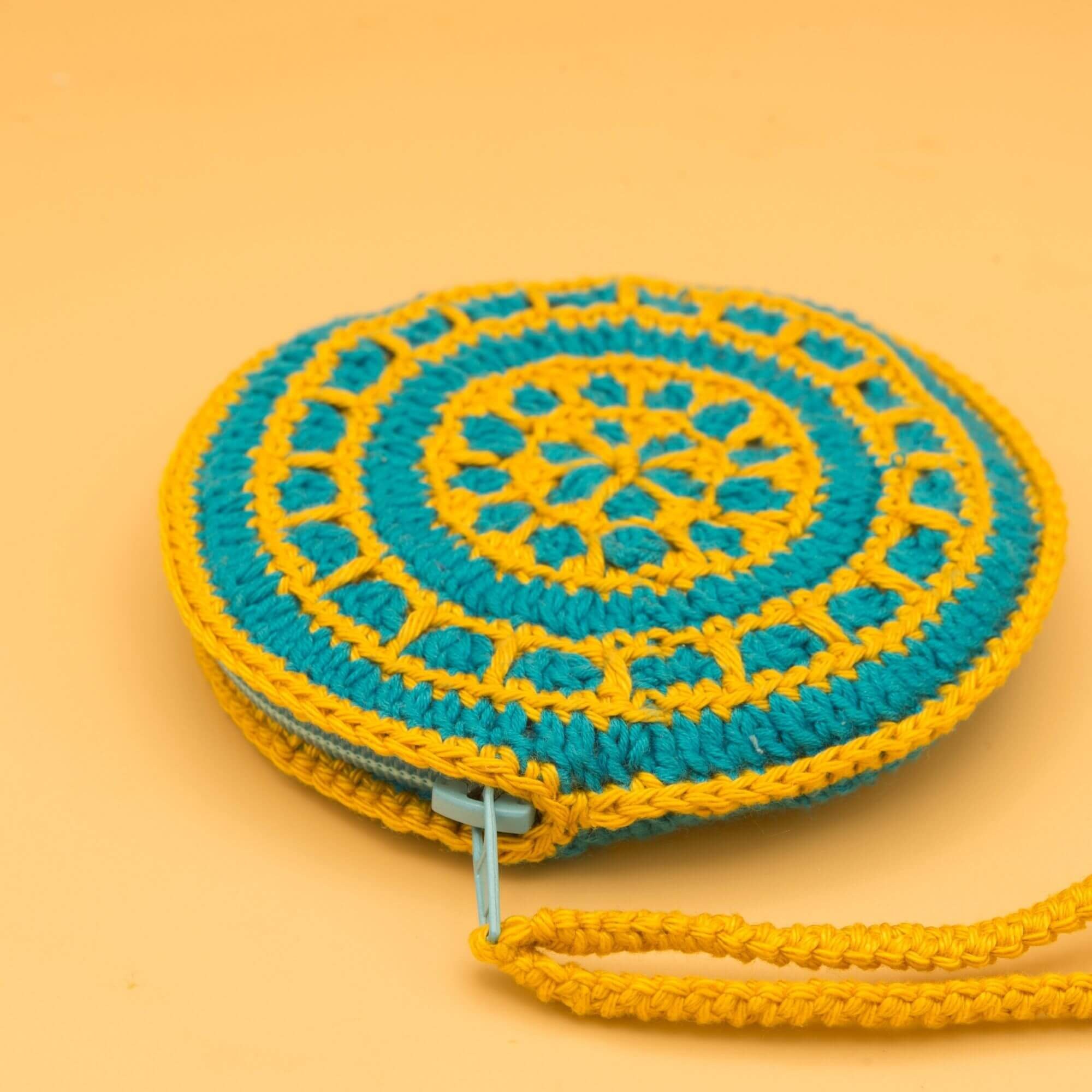 Round Crochet Coin Purse, Round Purse With Mandala, Coin Purse With ...