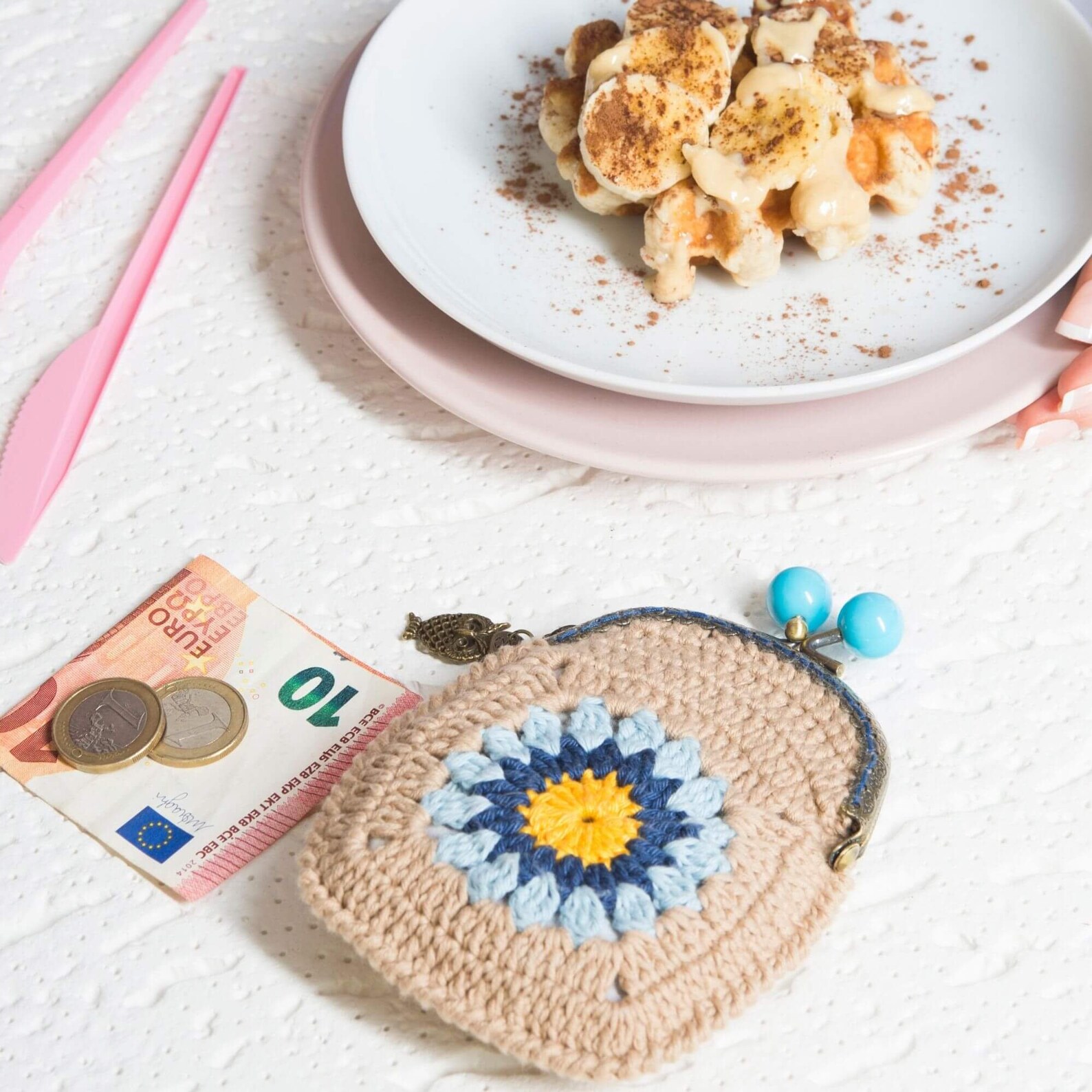 Granny Square Coin Purse, Kiss Lock Frame Wallet, Crochet Coin Purse ...