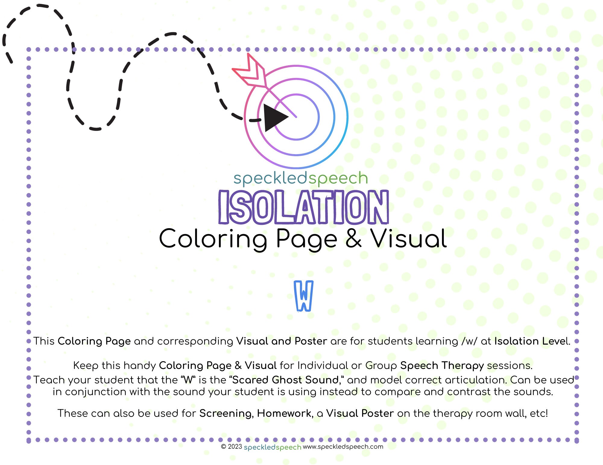 Digital Articulation Isolation W Scared Ghost Sound Coloring Page ...
