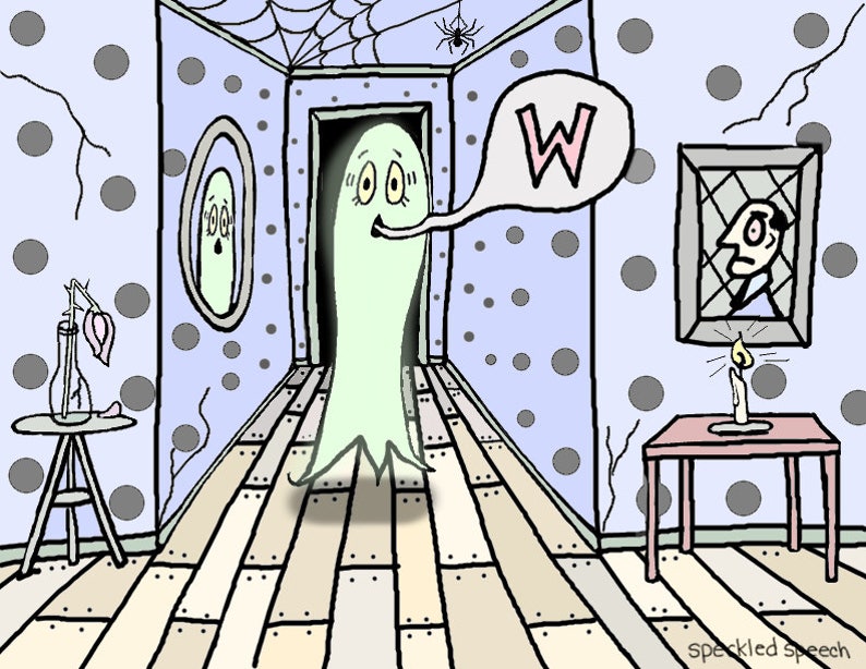 Digital Articulation Isolation W Scared Ghost Sound Coloring Page ...