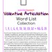 Printed Valentine's Day Speckled Speech Therapy Articulation Word Lists ...
