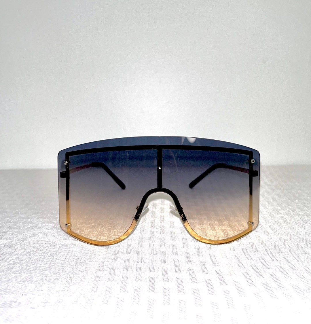 Oversized Shield Sunglasses Gradient UV400 - Etsy